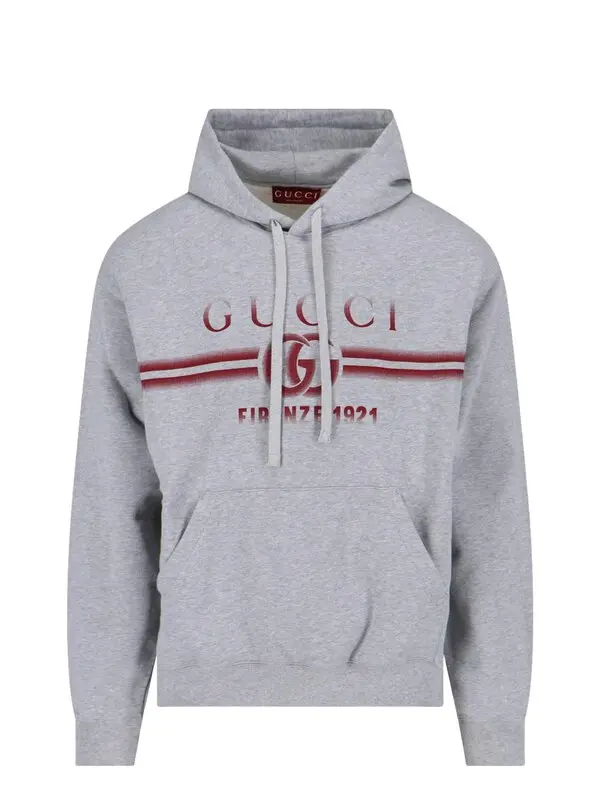 Gucci Printed Hoodie - Gray