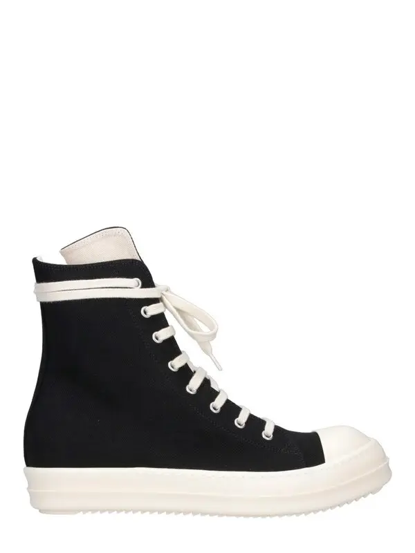 Rick Owens High-top Sneakers With Zip - Black