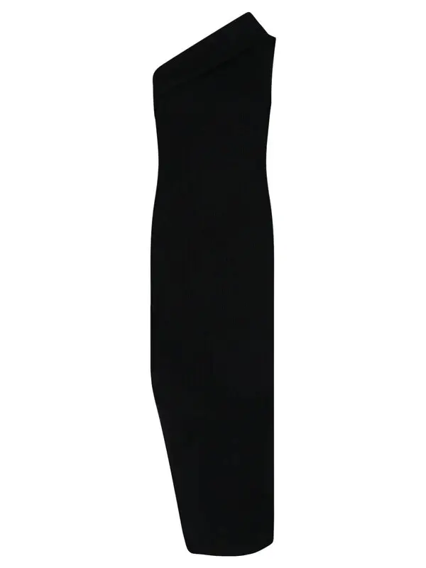 Rick Owens Asymmetric Maxi Dress - Black