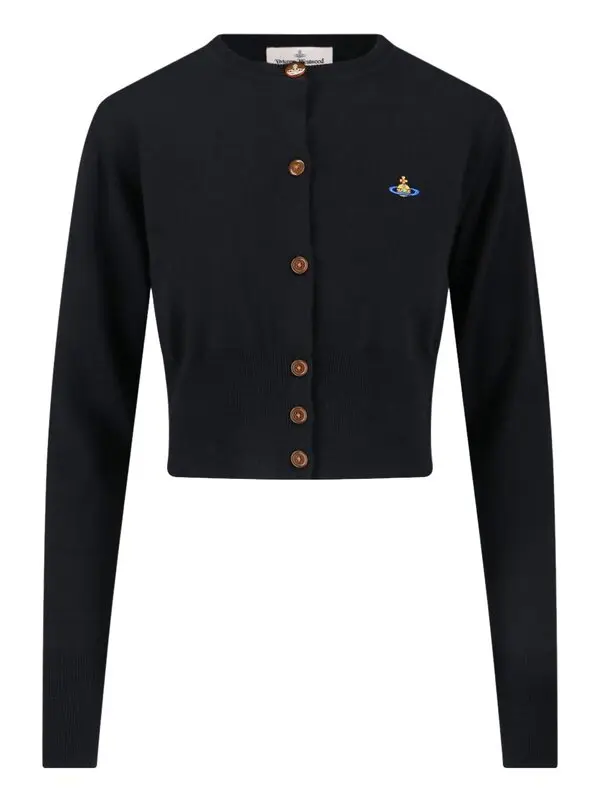 VIVIENNE WESTWOOD Bea Cropped Cardigan - Black