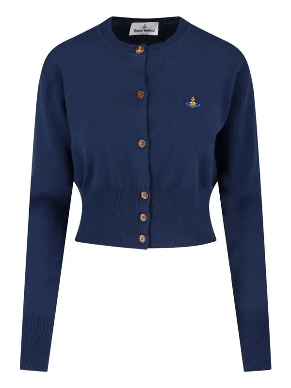 VIVIENNE WESTWOOD Bea Cropped Cardigan - Blue