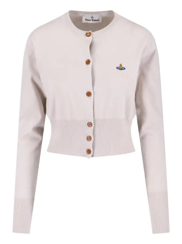 VIVIENNE WESTWOOD Bea Cropped Cardigan - Cream