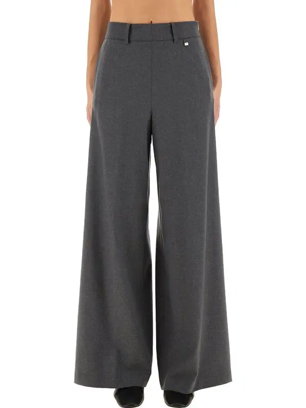 Herno Resort Wide Leg Trousers - Grey