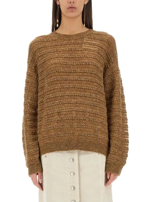 MARANT ETOILE Oletta Jersey Knit Top - Beige