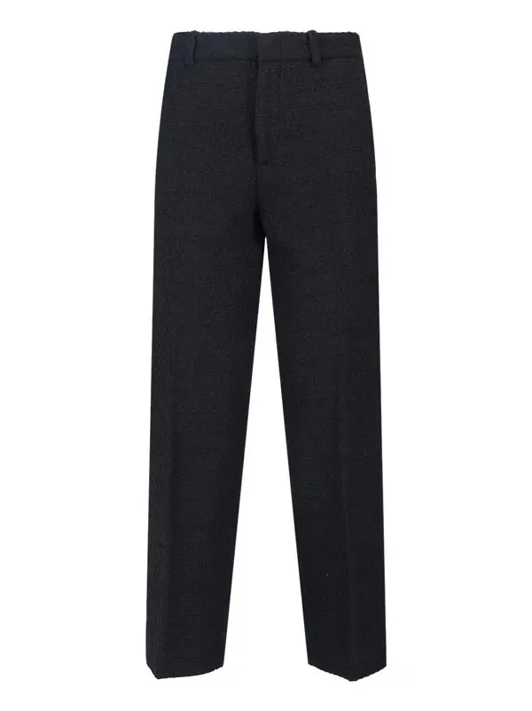 Gucci Tweed Straight Leg Trousers - Black