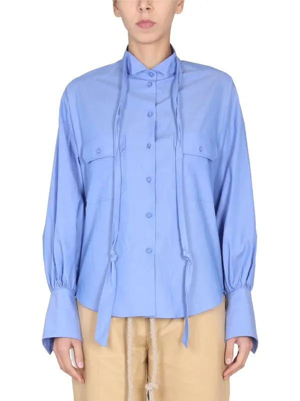 MAISON JEJIA Poplin Shirt - Azure