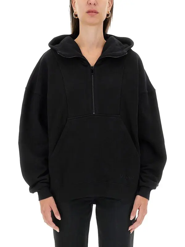 Saint Laurent Hooded Zip-up - Black