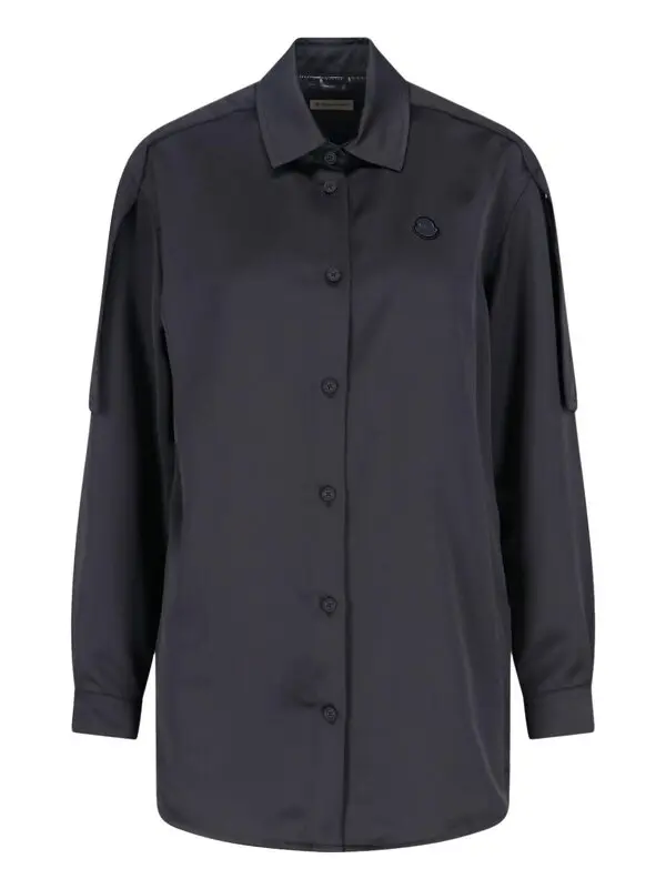 Moncler X Ee72 Edward Enninful Satin Shirt - Black