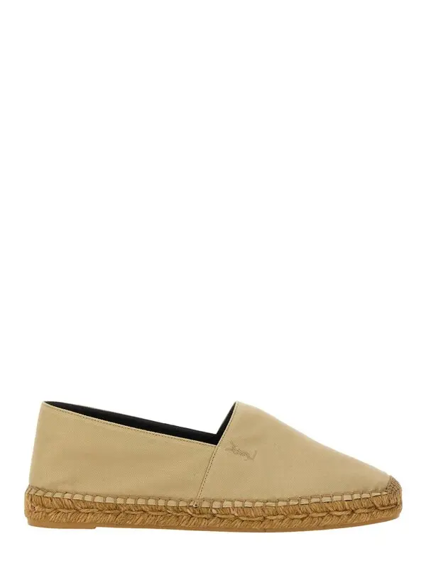 Saint Laurent Gabardine Espadrille - Beige