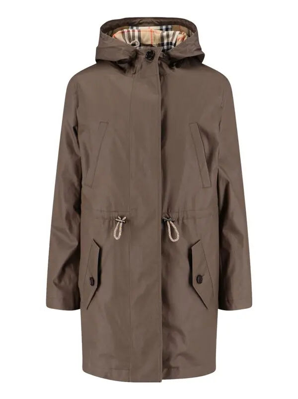 Burberry Classic Drawstring Parka - Green