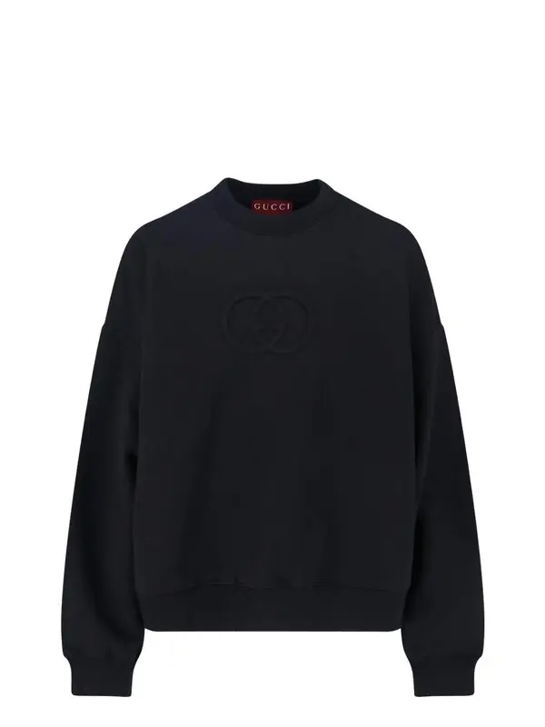 Gucci Gg Crew Neck Sweatshirt - Black