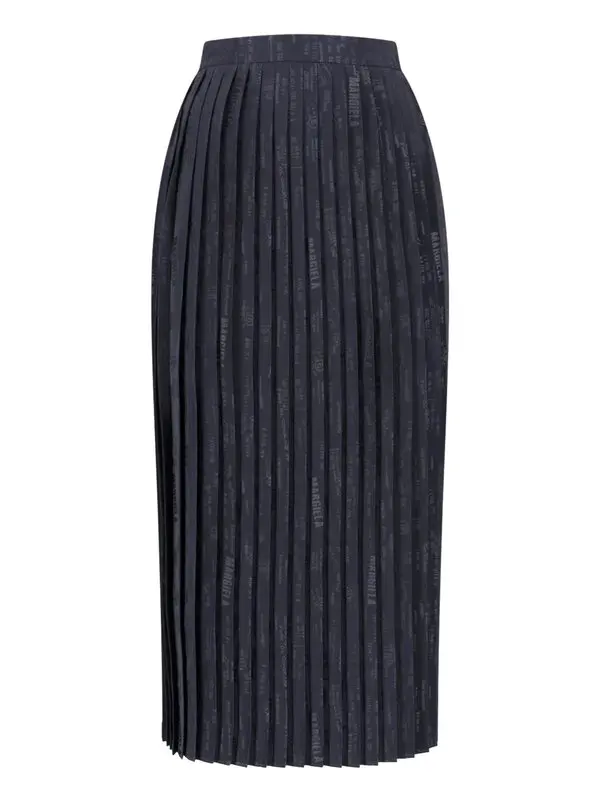MAISON MARGIELA Pleated Midi Skirt - Black