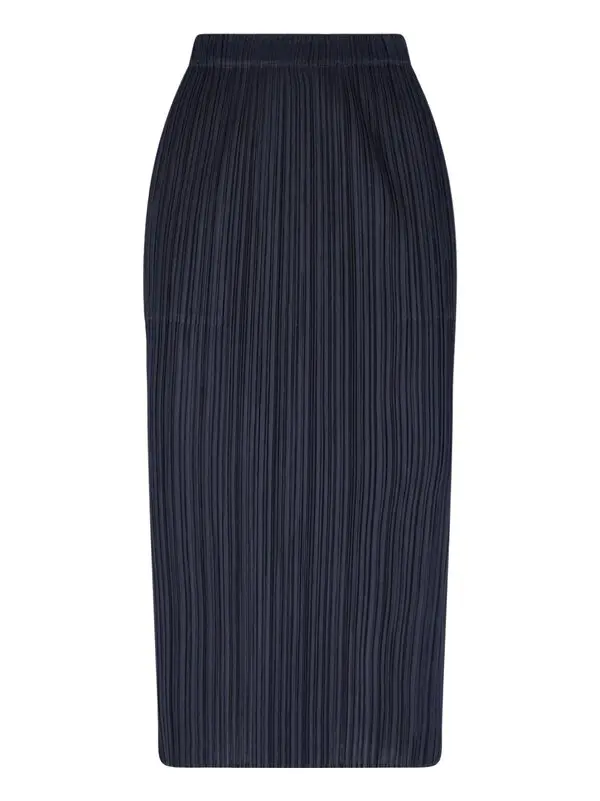 MAISON MARGIELA Pleated Midi Skirt - Blue