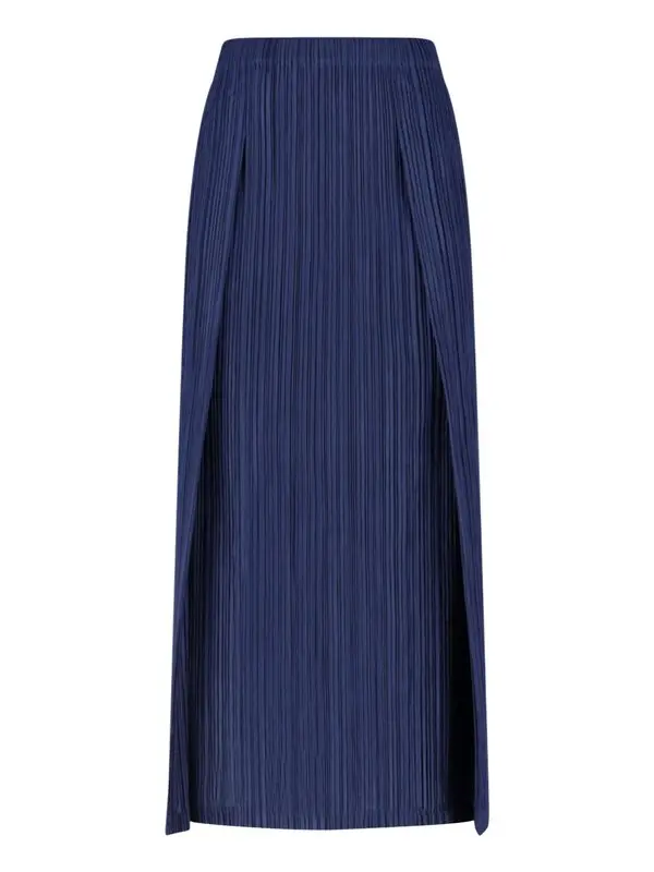 MAISON MARGIELA Pleated Midi Skirt - Blue