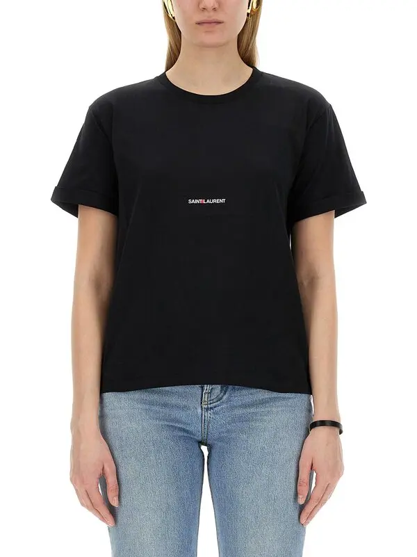 Saint Laurent Boyfriend Fit T-shirt - Black