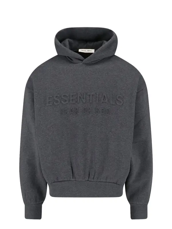 Fear Of God Hoodie With Logo - Gray