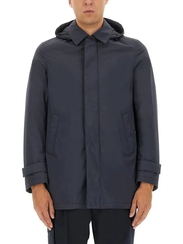 Herno Two-layer "windstopper" Long Parka - Blue