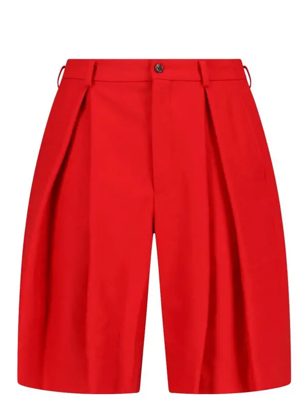 Comme Des Garçons Wool Shorts - Red