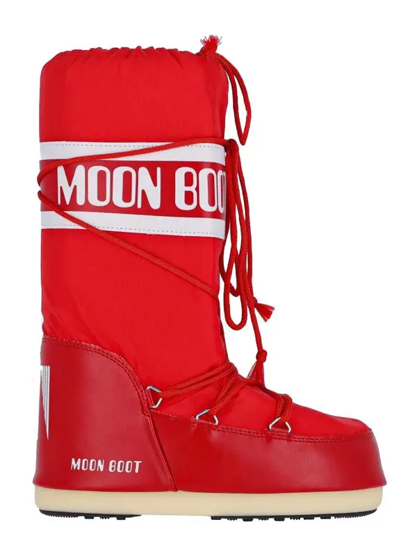 Moon Boot Icon Padded Boots - Red