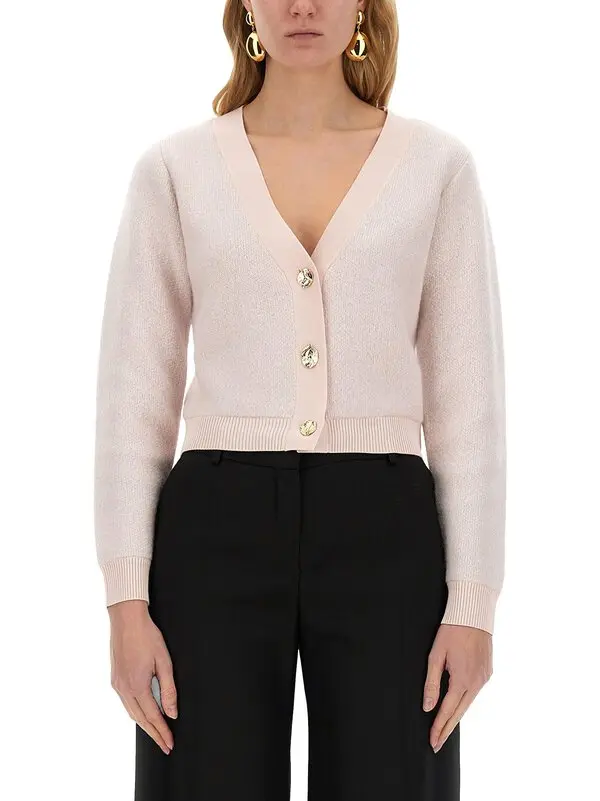 Nina Ricci Regular Fit Mohair Cardigan - Beige