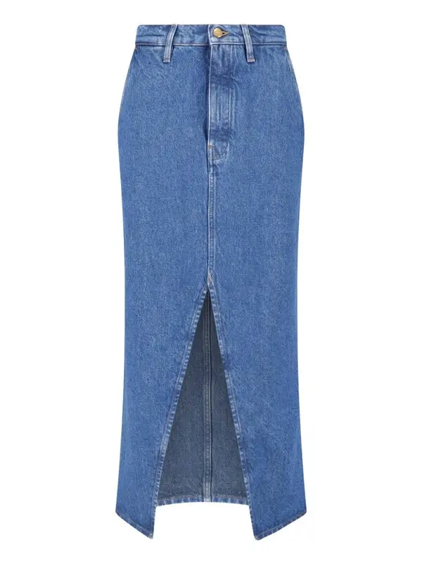 JIL SANDER Denim Midi Skirt - Blue