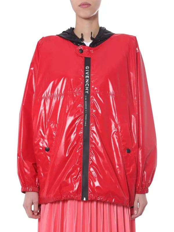 Givenchy Hooded Windbreaker - Red