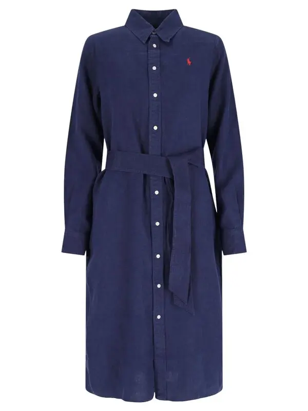 Victoria Beckham Shirt Midi Dress - Blue