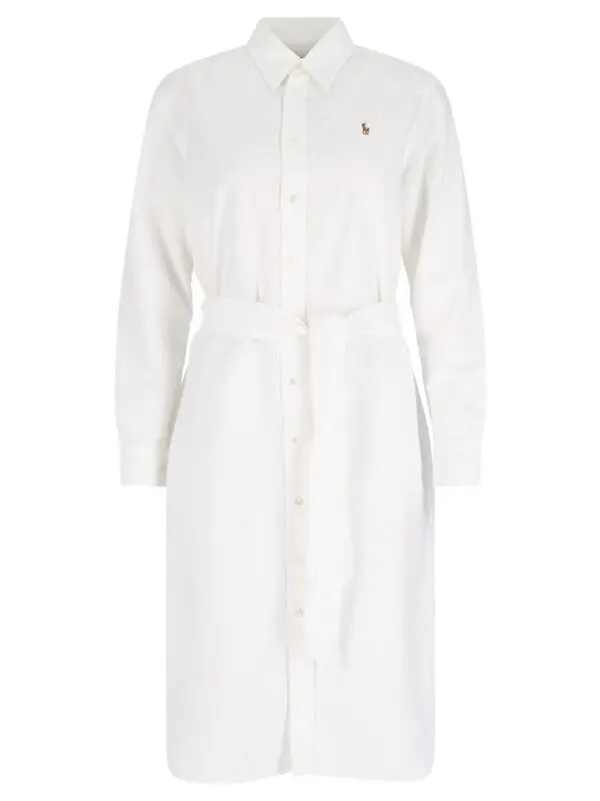 Victoria Beckham Shirt Midi Dress - White