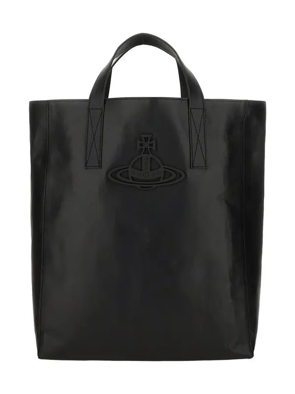 VIVIENNE WESTWOOD Medium "sarah" Tote Bag - Black