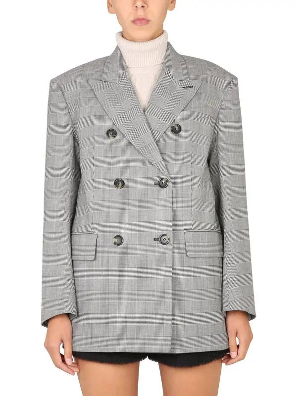 Max Mara Double-breasted Jacket With Classic Lapel - Black