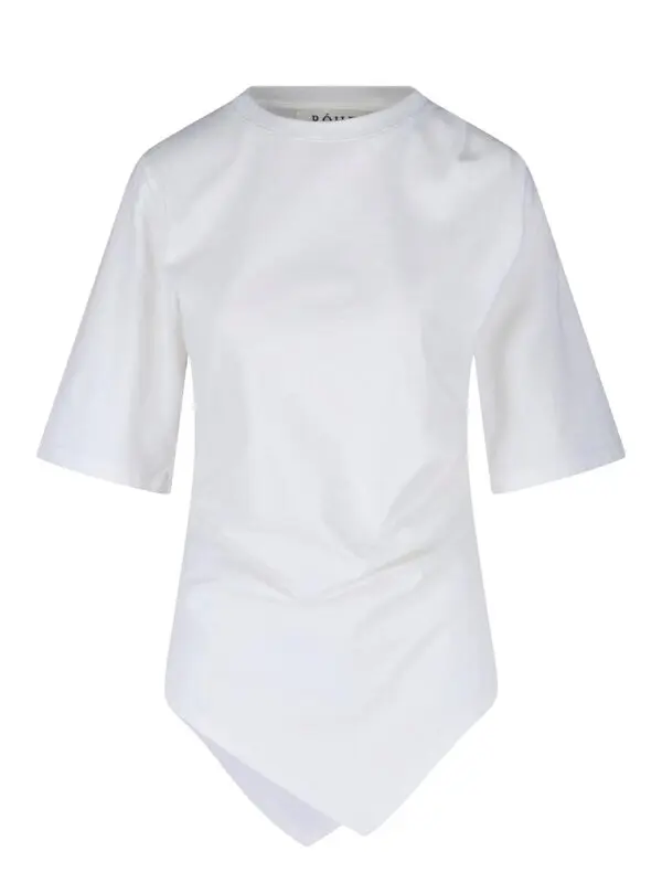 RÓHE Asymmetrical T-shirt - White