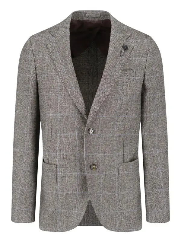 LARDINI Single-breasted Wool Blazer - Multi