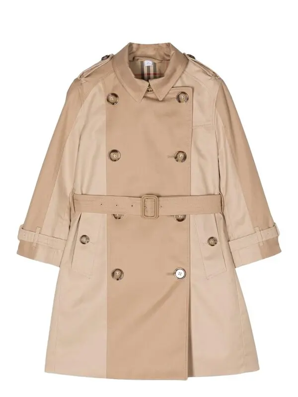 Burberry Trench Coat With Belt - Beige
