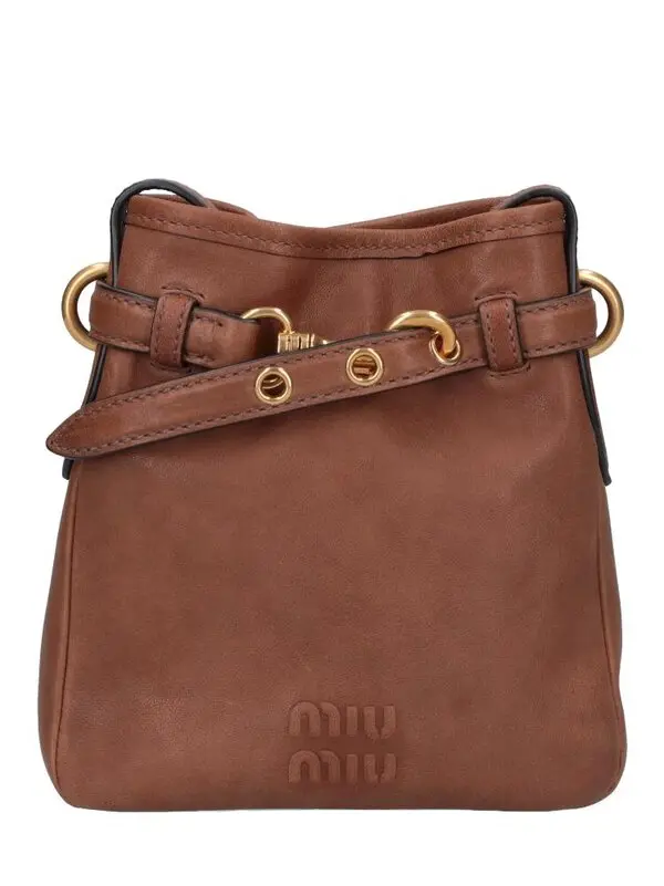 COURREGES Logo Pouch - Brown