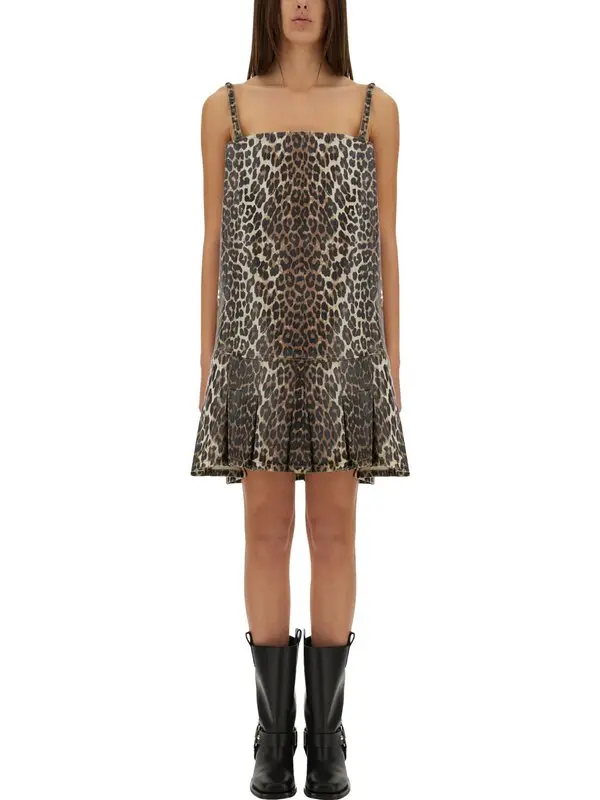 GANNI Animal Print Dress - Animalier