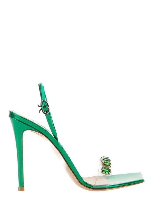 GIANVITO ROSSI Candy Ribbon High Heel Sandals - Green