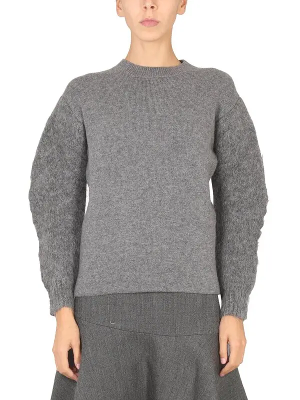 JIL SANDER Wool Jersey Top - Grey