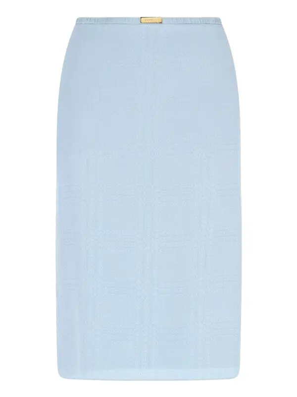 Gucci Silk Midi Skirt - Light Blue