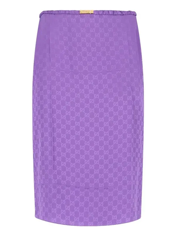 Gucci Silk Midi Skirt - Purple