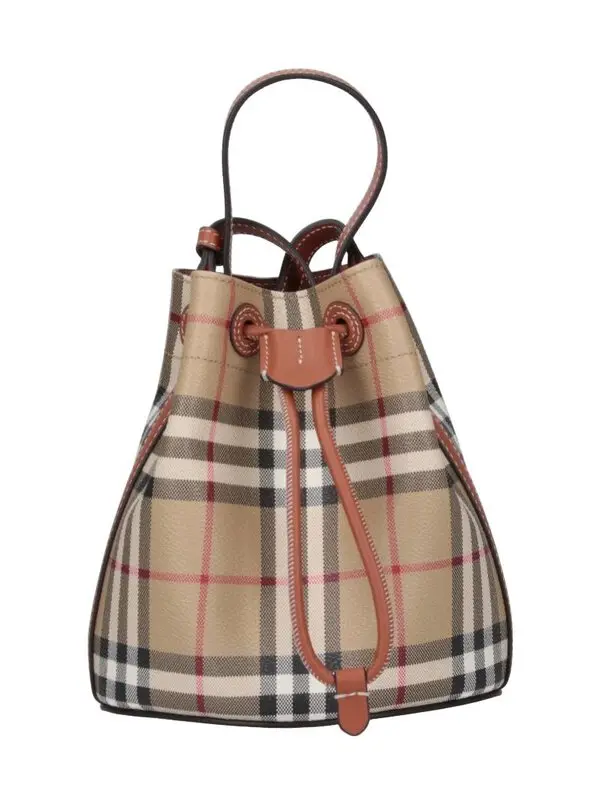Burberry Tb Mini Bucket Bag - Beige