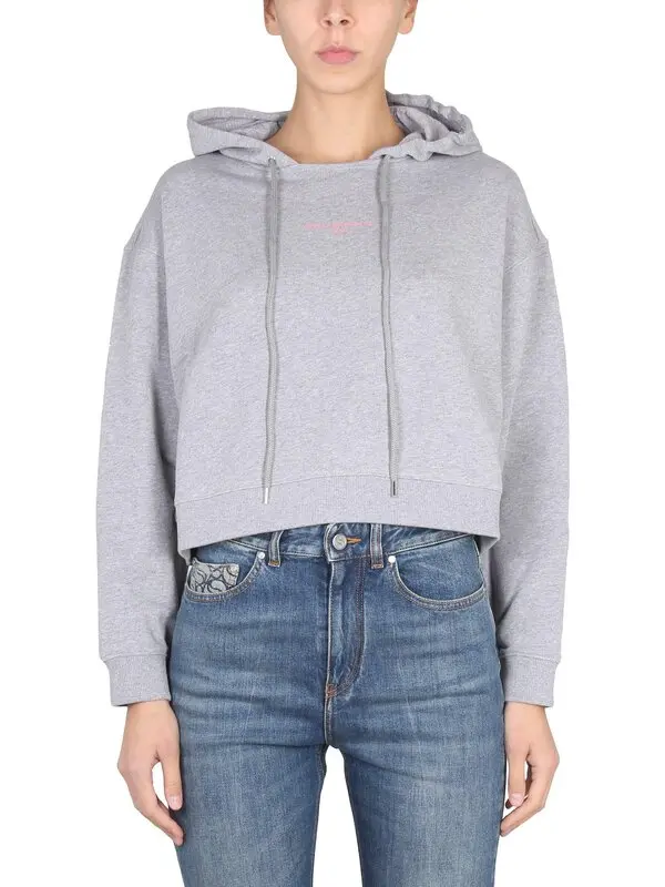 Stella McCartney Sweatshirt With Logo Embroidery - Grey