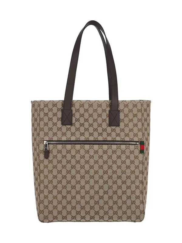 Gucci Medium Gg Monogram Tote Bag - Beige