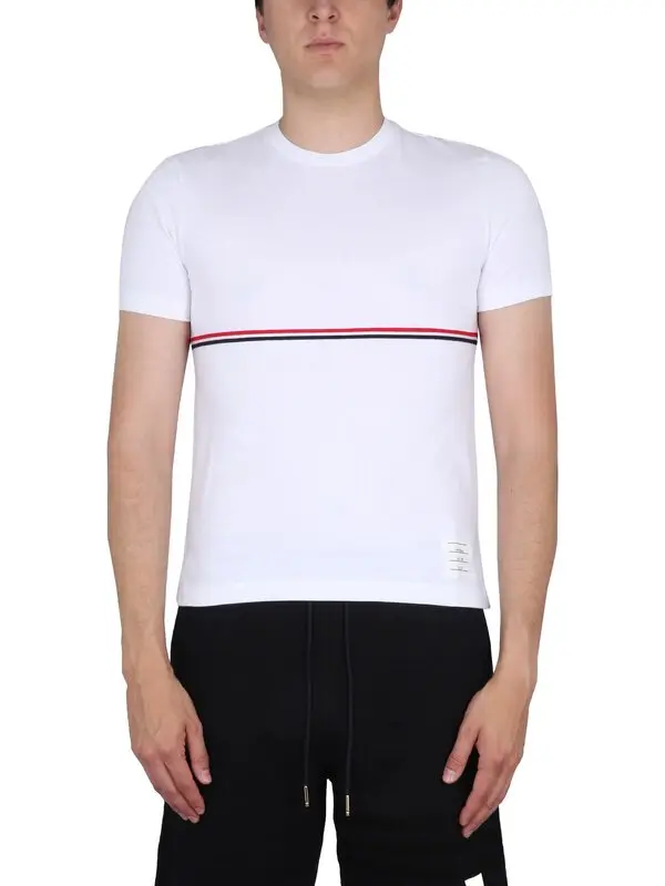 Thom Browne Rwb Stripe T-shirt - White
