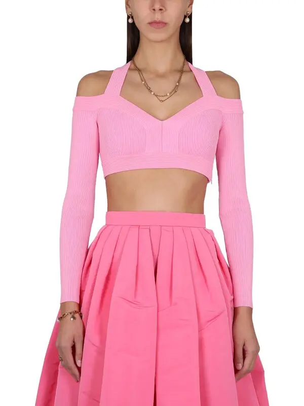 Alexander McQueen Cropped Top - Pink