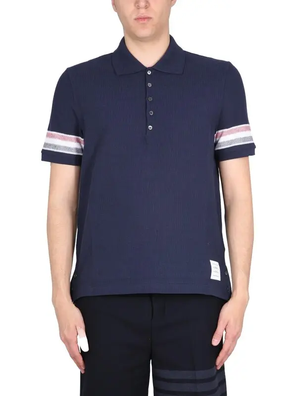Thom Browne Cotton Polo - Blue