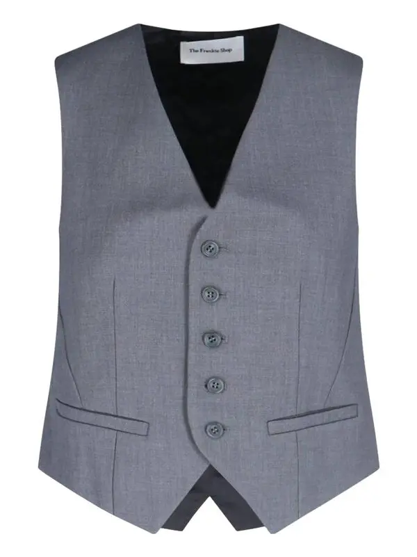 THE FRANKIE SHOP Vest With Strap Detail - Gray