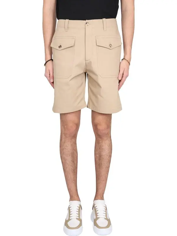 Alexander McQueen Bermuda Cargo Shorts - Beige