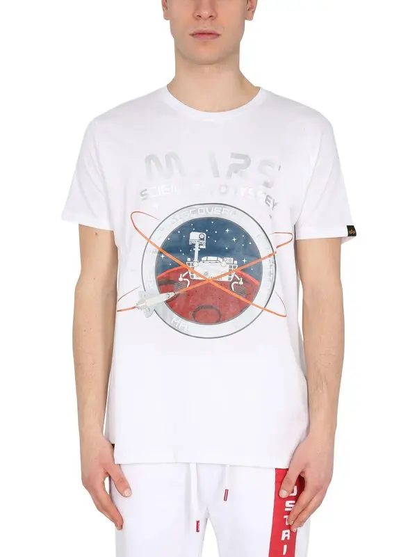 Alpha Industries Mission To Mars" T-shirt - White