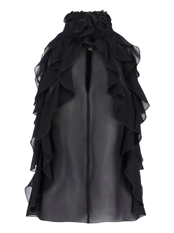 Alexander McQueen Silk Top - Black