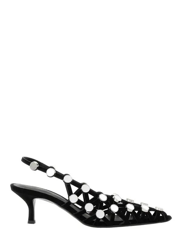 Attico Slingback Grid - Black
